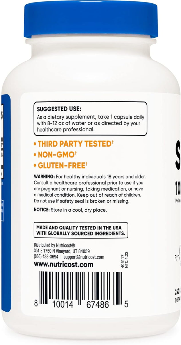 Nutricost Selenium Supplement 100mcg, 240 Capsules – ORGANICATU